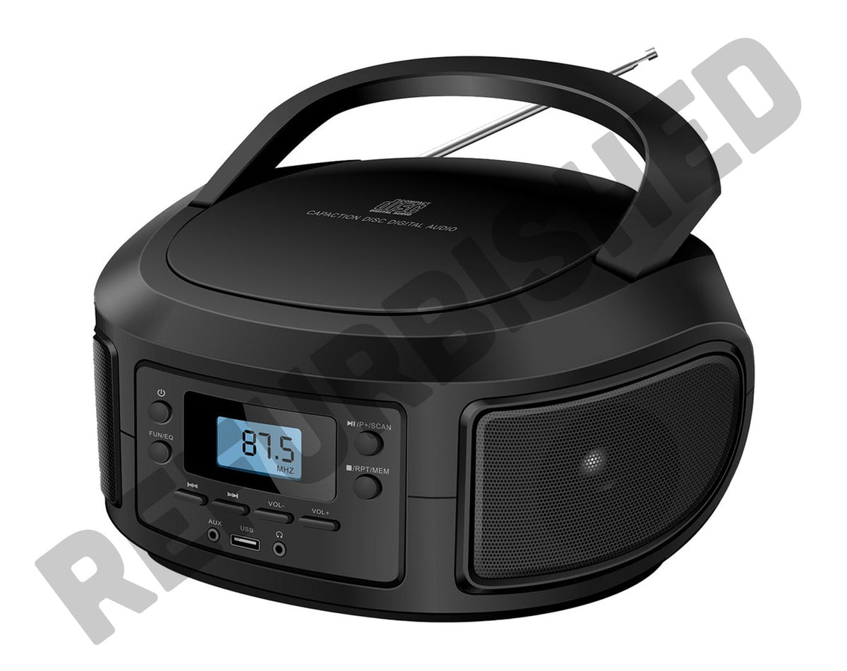 LASER *REFURBISHED* Bluetooth CD/MP3 Boombox Portable FM Radio Player ...